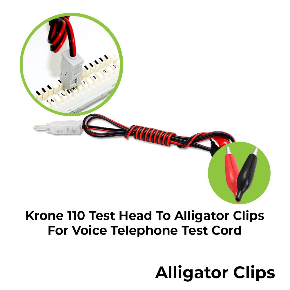 Krone 110 Type Test Head Module To Alligator Clips / RJ11 Voice Telecom ...