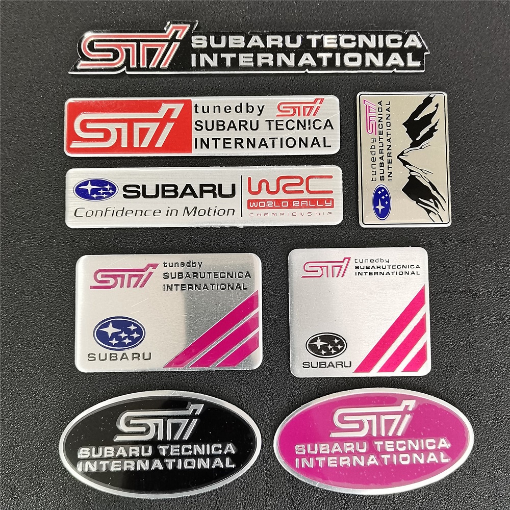 STI 3D Metal Modifying Labels Letters Digital Emblem Car Stickers Logo ...