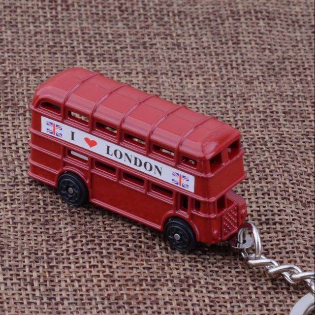 London Bus Keychain Exquisite Red Bus Model I Love London Key Ring Key ...