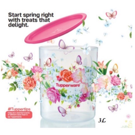 Tupperware One Touch Canister Spring Garden Set 650ml/1.25L/3L | Shopee Malaysia