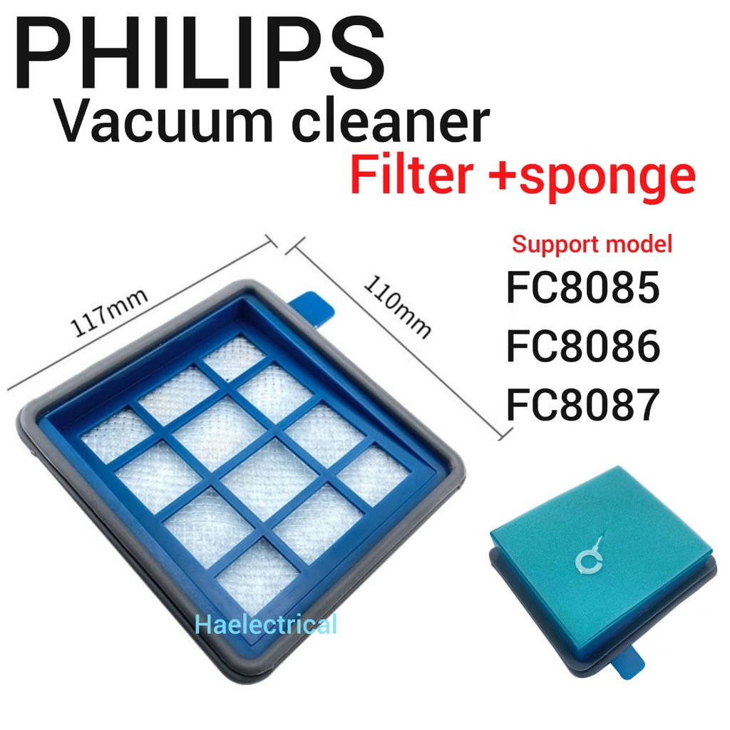 Philips Vacuum Filter with Sponge FC8085 FC8086 FC8087 | Shopee Malaysia