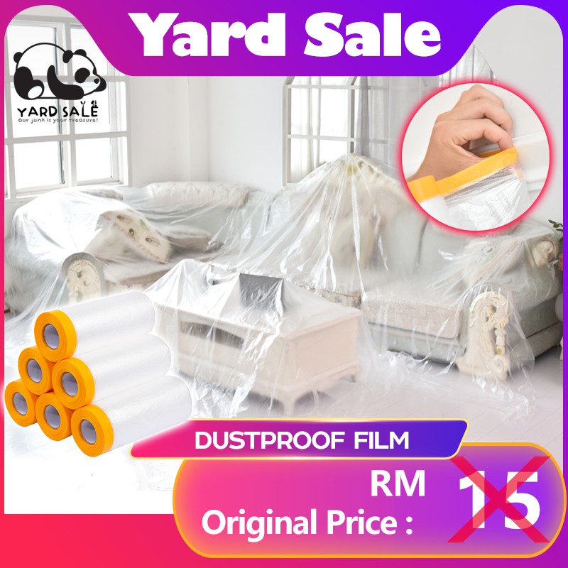 Yard Sale - Masking Film with Tape Furniture Dust Cover Dust Cloth ...