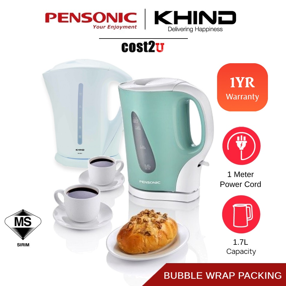 Pensonic/Khind 1.7L Jug Kettle | PAB-1718 EK5813 Green Kettle Thermo ...
