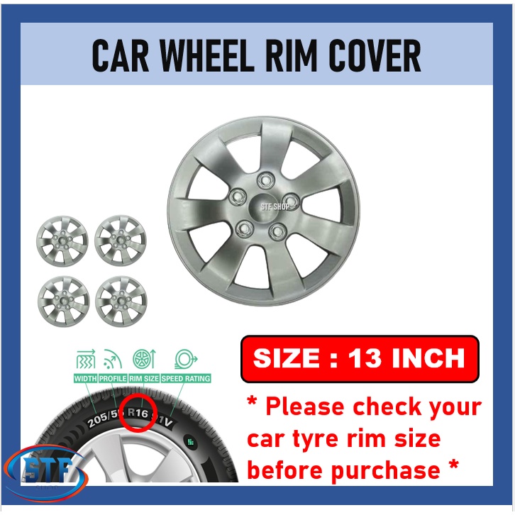 Universal R13'' Car Wheel Cover Tyre Center Hub Cap Steel Rim Universal ...