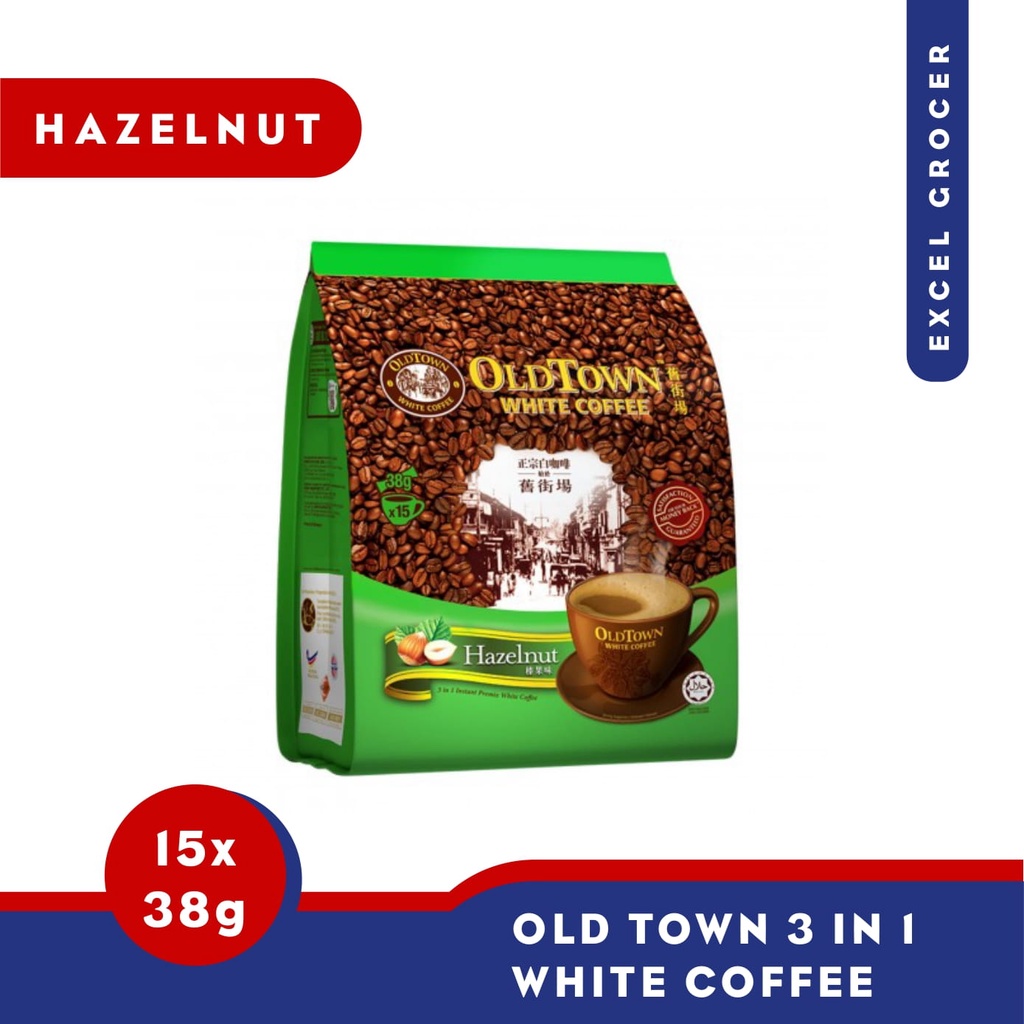 Old Town 3 in 1 Hazelnut White Coffee 15 x 38g | Shopee Malaysia