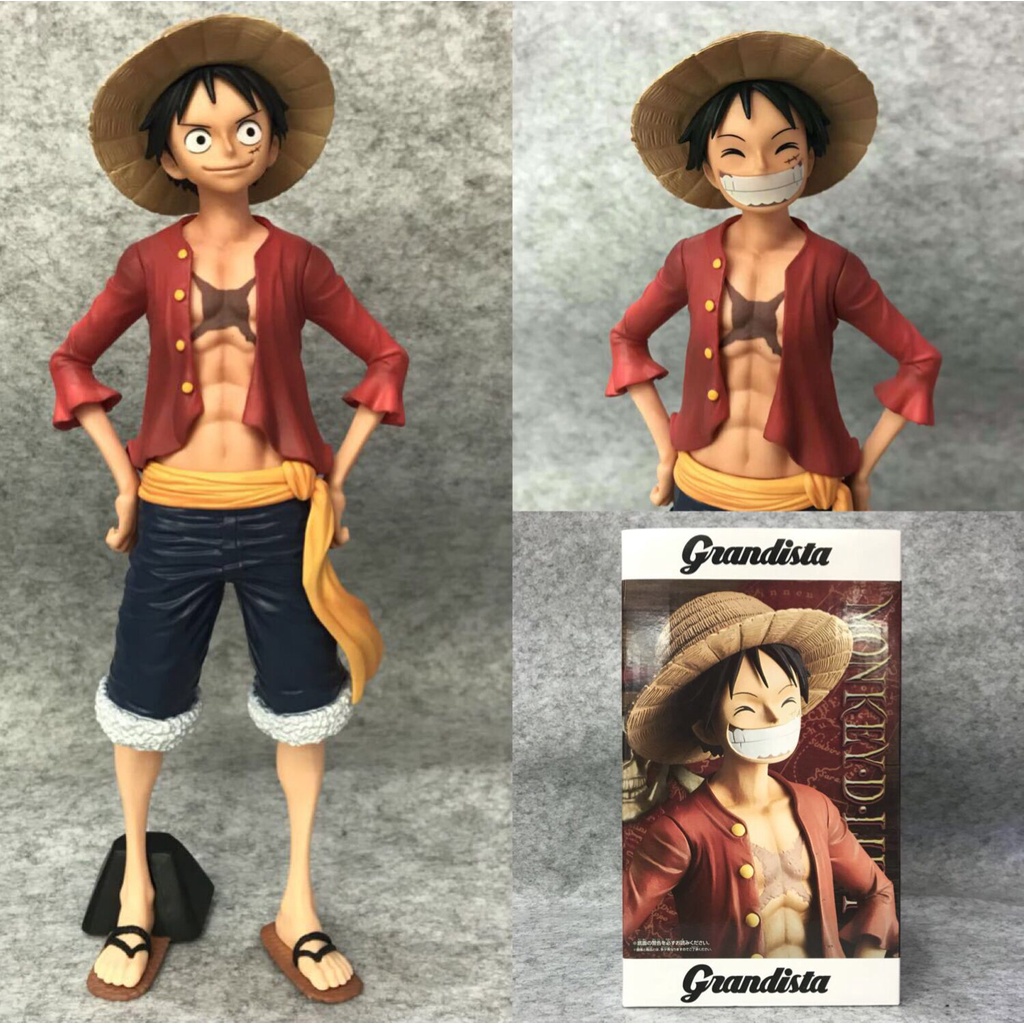 One Piece Monkey D Luffy Eat Meat Battle Model PVC Action Figures Straw ...