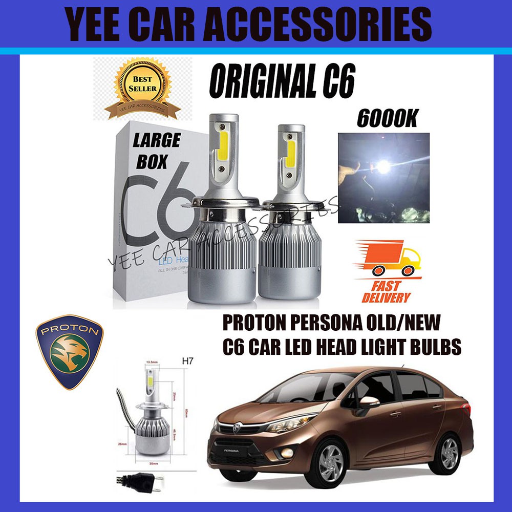 Proton Persona C6 Car Led Head Light Bulbs Persona Old/New High Beam ...