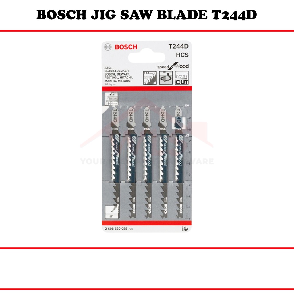 BOSCH JIG SAW BLADE T244D (PCS) | Shopee Malaysia
