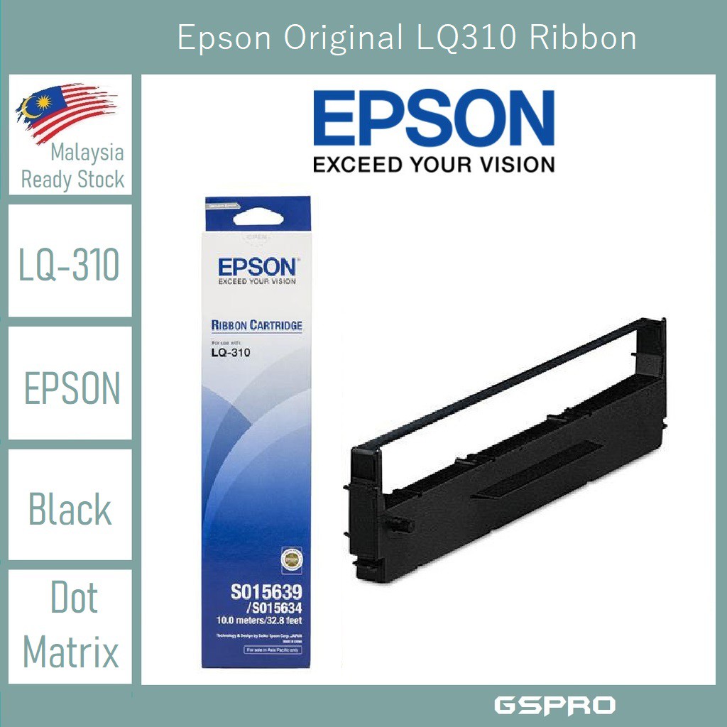[GSPRO] Epson ORIGINAL LQ-310 Ribbon Cartridge S015639 (LQ310 Dot ...