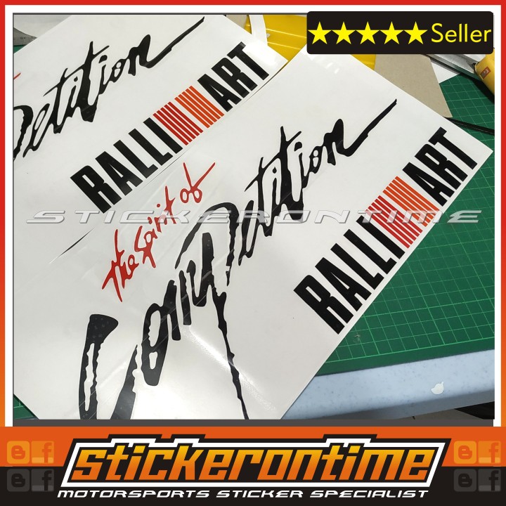 Car Sticker Ralliart Competition Mitsubishi Evo3 Evolution Mivec Turbo ...