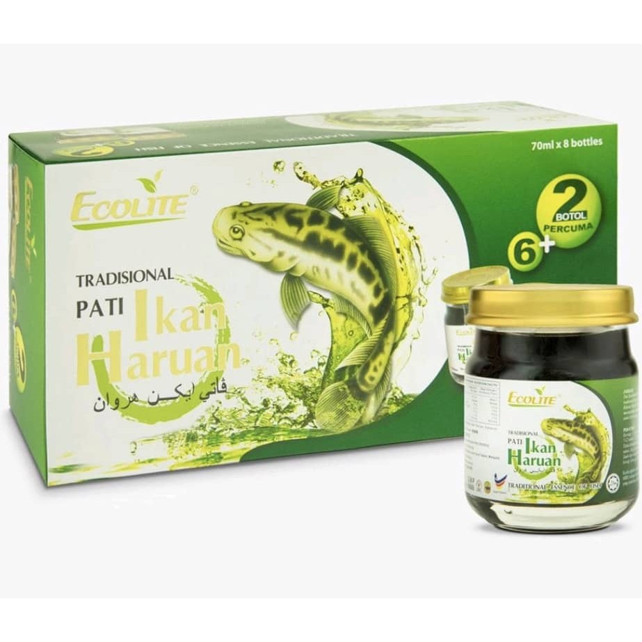 Ecolite Pati Ikan Haruan (8 bottles X 70ml) Exp: 2026 | Shopee Malaysia