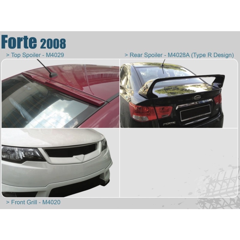 Kia naza forte type R rear boot trunk glass lip spoiler wing ducktail ...