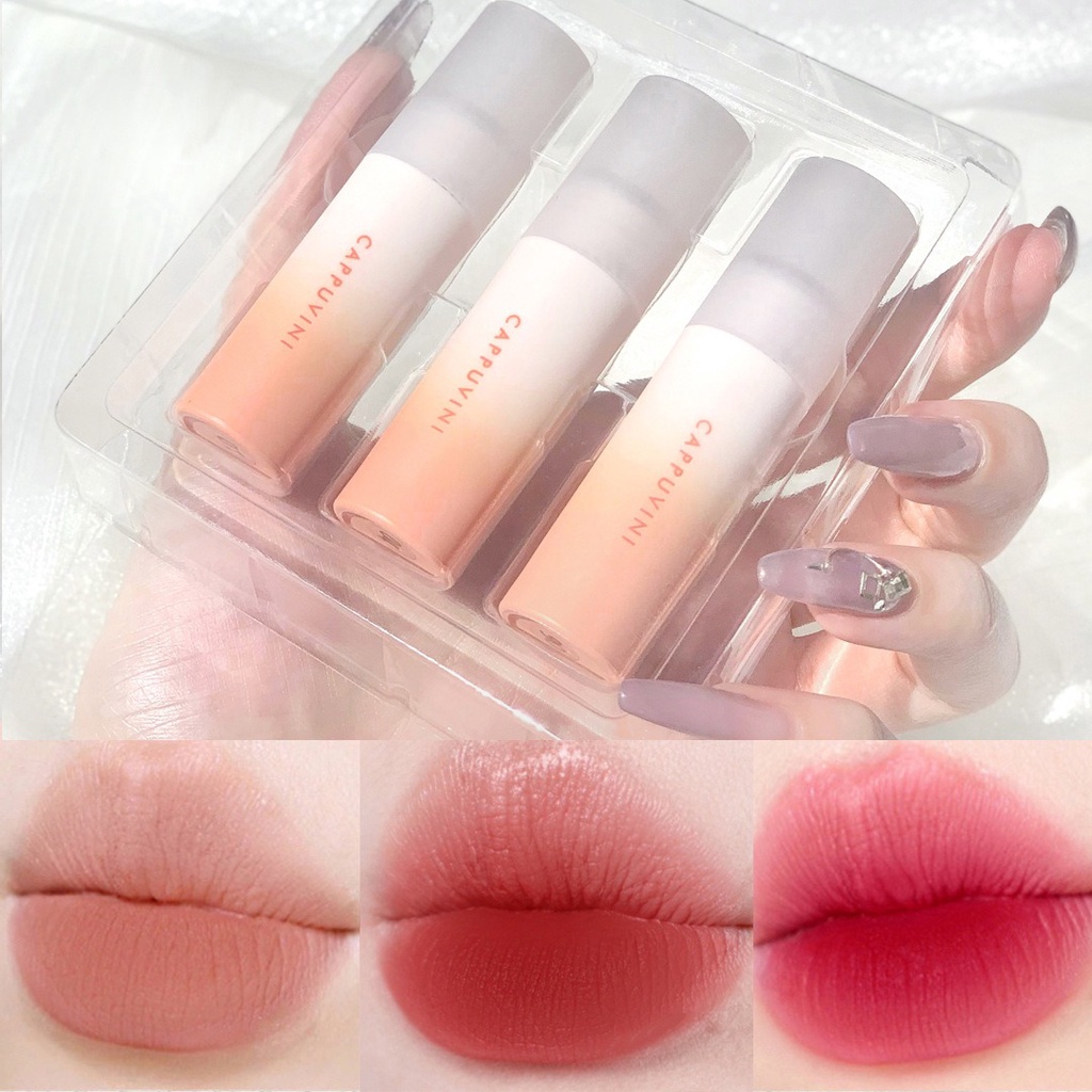 CAPPUVINI Waterproof Liptint Matte Korea Lipstick Set Lipstik Murah ...