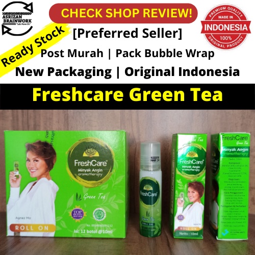 [1 Dozen Freshcare Green Tea 100% ORIGINAL IMPORT INDONESIA, READY ...