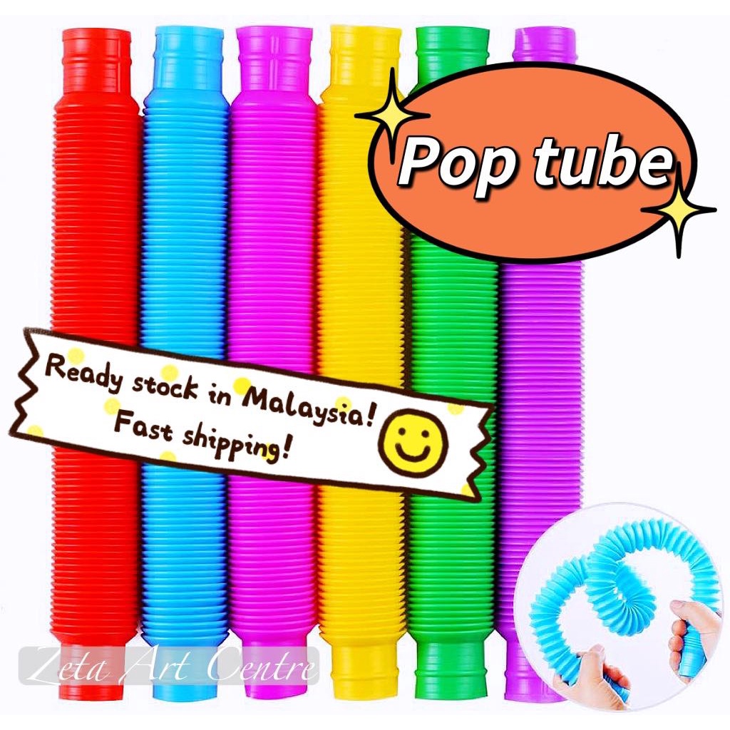 🚛24hours shipping🚛 Colorful POP TUBE Sensory Sound Fidget Toys Play ...