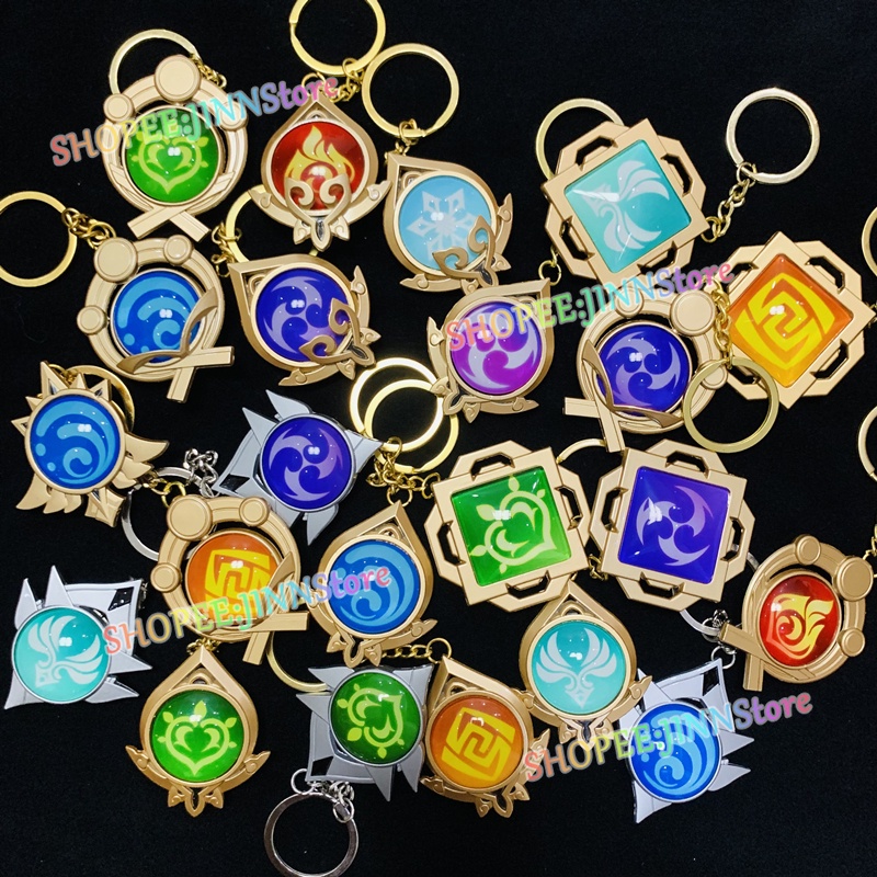 Genshin Keychain Sumeru Genshin Impact 7 Element Vision Mondstadt Liyue ...