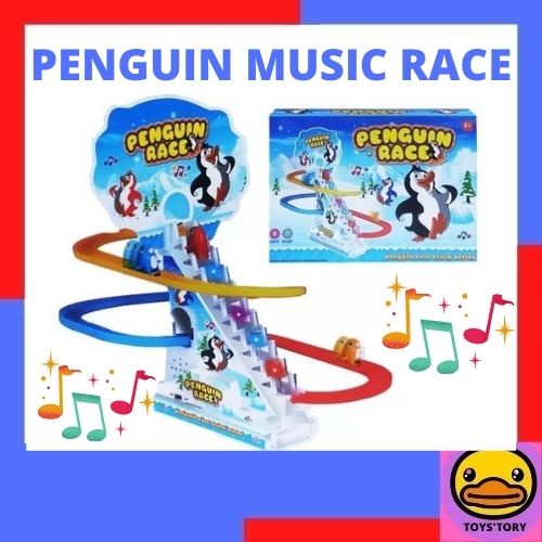 Penguin Music Race Electronic Automatic Track Kids Pretend Play Game ...