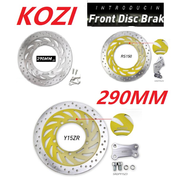 Y15 RS150 DISC PLATE BRAKE FRONT 290MM ( WITH BRACKET ) 100% ORIGINAL ...