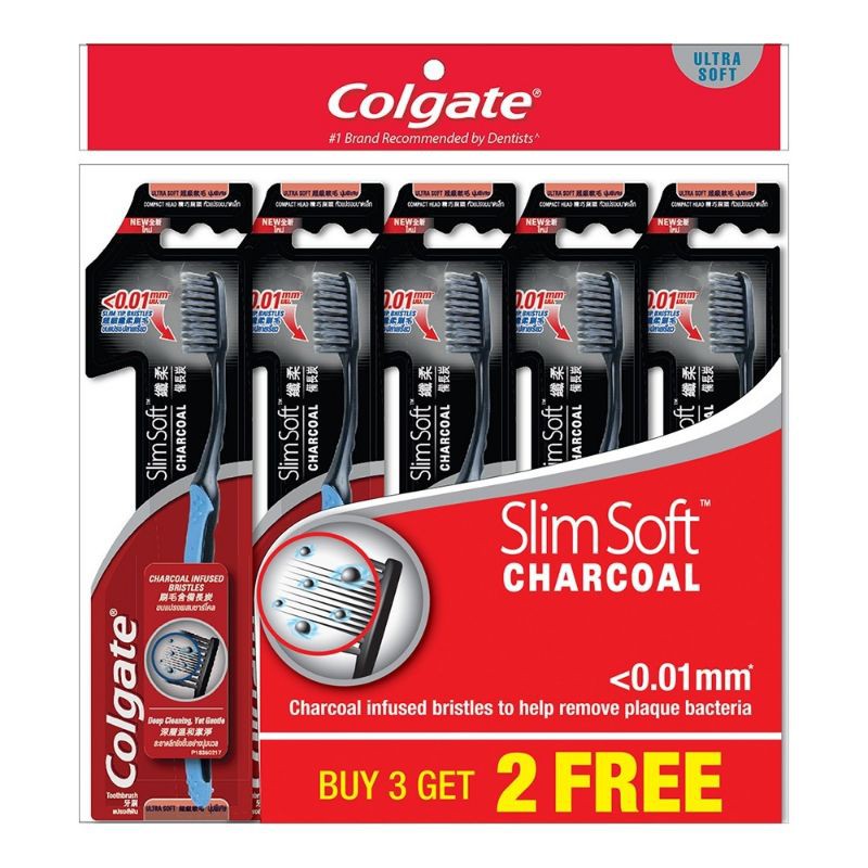 Colgate Slim Soft Charcoal Toothbrush | Shopee Malaysia