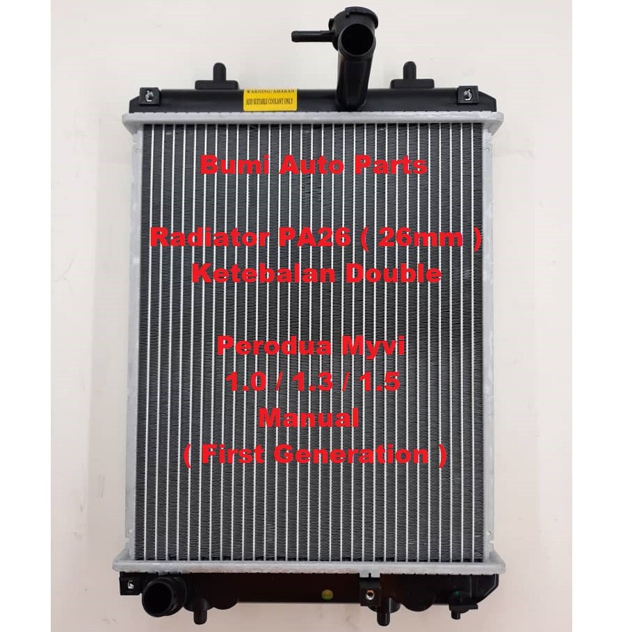 Radiator Perodua Myvi 1.0 / 1.3 Manual Tangki Air Kereta Myvi Manual ...