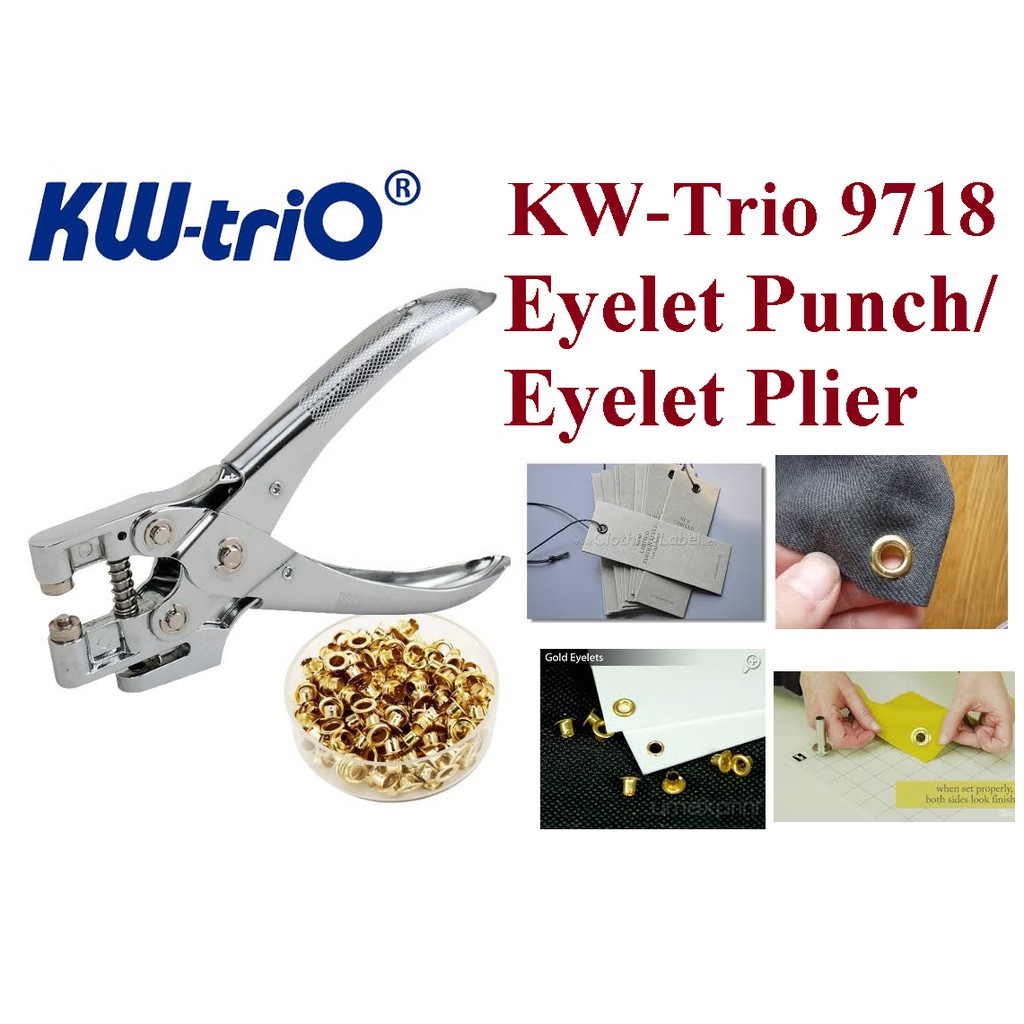 Eyelet Punch (KW-Trio 9718) / Slot Punch (KW-Trio 9772) / Eyelets Refil ...