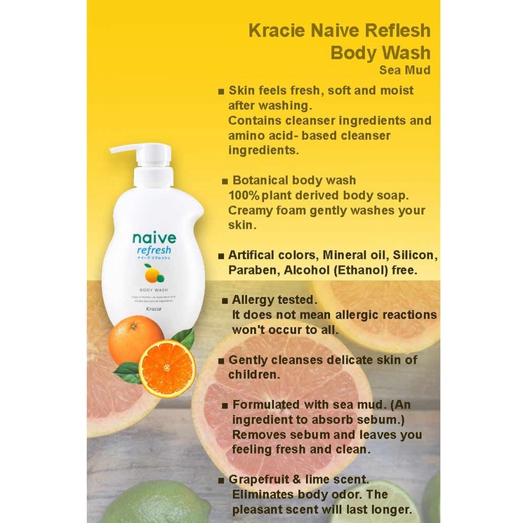 Naive Body Wash Refill 380ml (Aloe/Peach/Refresh/Relax) | Shopee Malaysia