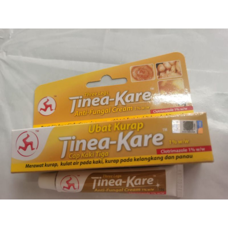 Three legs Tinea-kare Anti-Fungal Cream 10g (Ubat Kurap) 三脚标抗癬灵癬药膏 ...