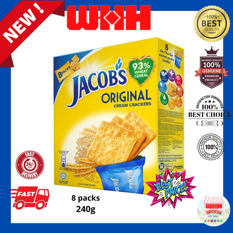 Jacob's Multi-Pack Crackers (Cream Cracker-240g/ Weetameal-144g/ Hi ...