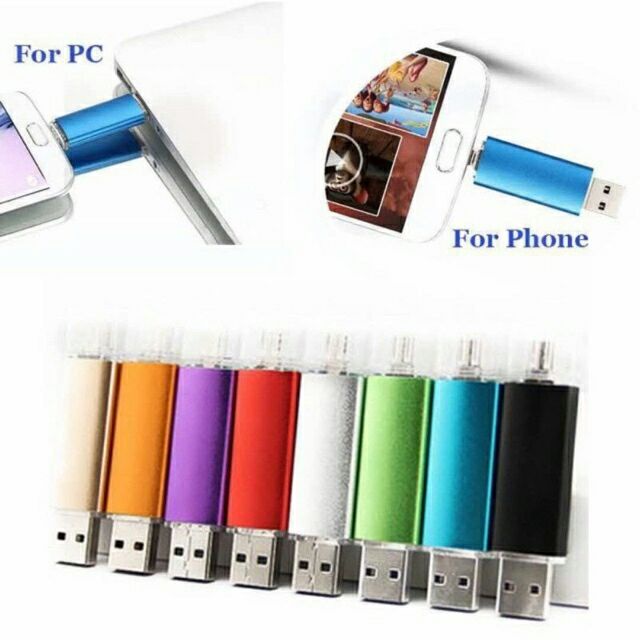 100% Quality Pendrive OTG USB Android Flask Drive 8 16 32 64 128 256 GB ...