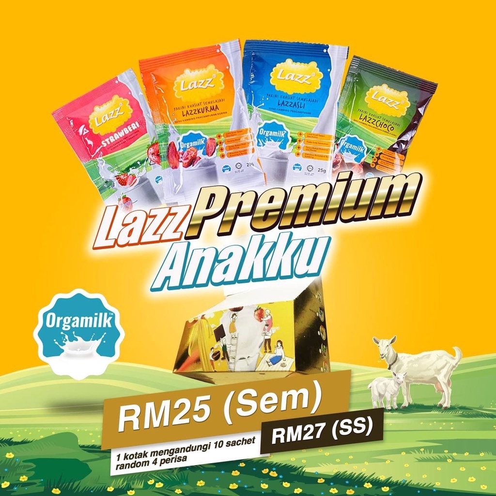 SUSU LAZZ KAMBING PREMIUM CAMPURAN SACHET | Shopee Malaysia