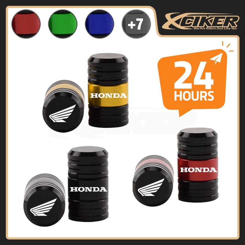 HONDA Tire Valve Stem Caps CNC Aluminum Motorcycle Wheel Air Valve Tube ...