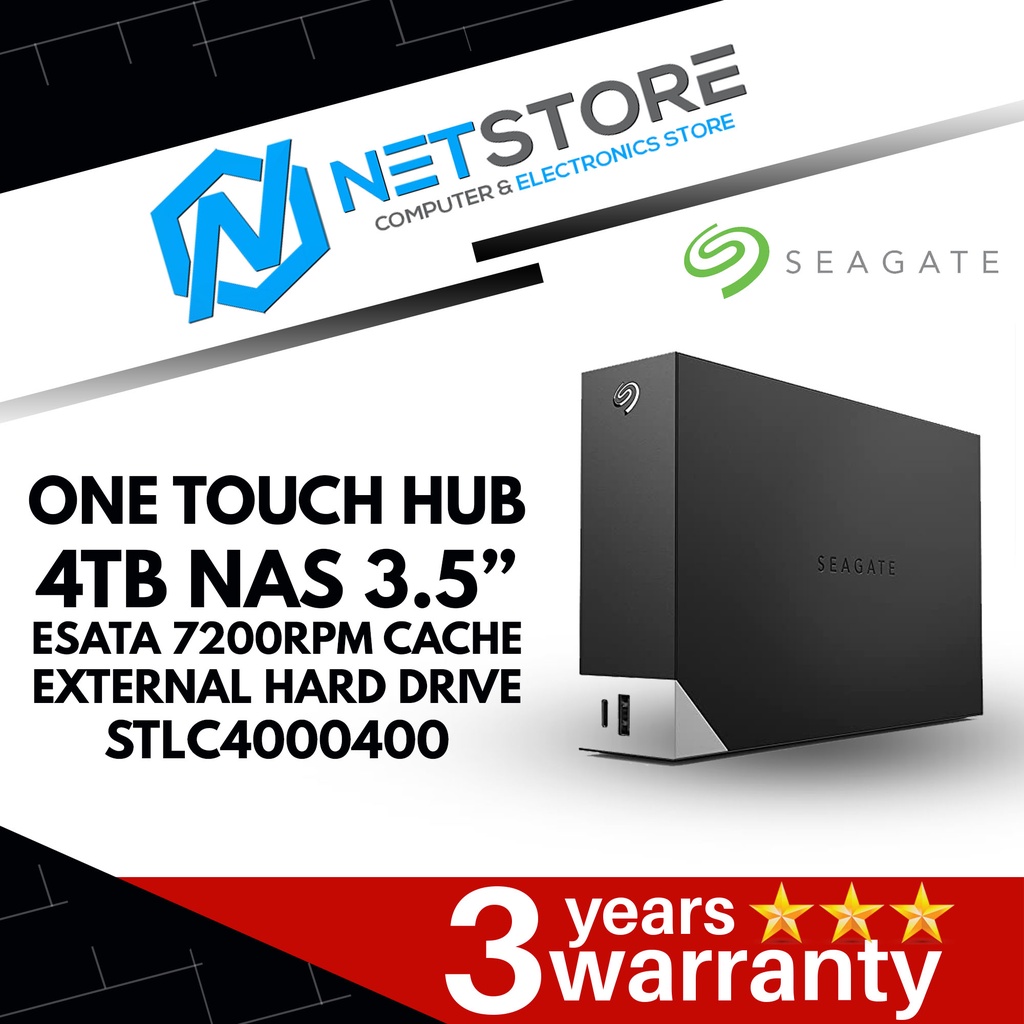 SEAGATE ONE TOUCH HUB 4TB | NAS 3.5” | ESATA 7200RPM CACHE EXTERNAL ...
