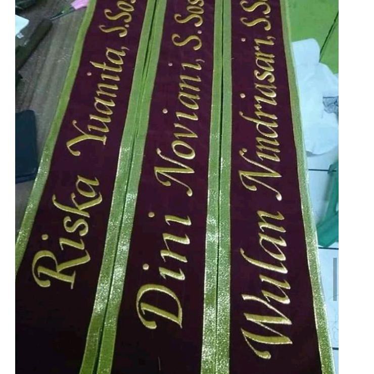 Embroider Graduation Sash Velvet Material For Graduation | Shopee Malaysia