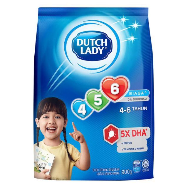 DUTCH LADY 4-6 tahun Biasa 900g | Shopee Malaysia