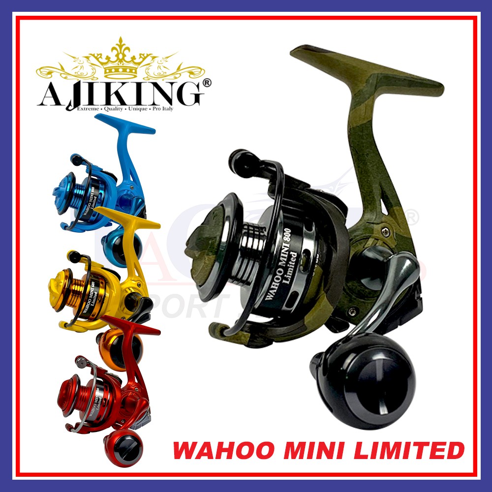 (UL) Ajiking Wahoo Mini Limited Edition Terhad Mesin Pancing Spinning Fishing Reel Ultralight ...