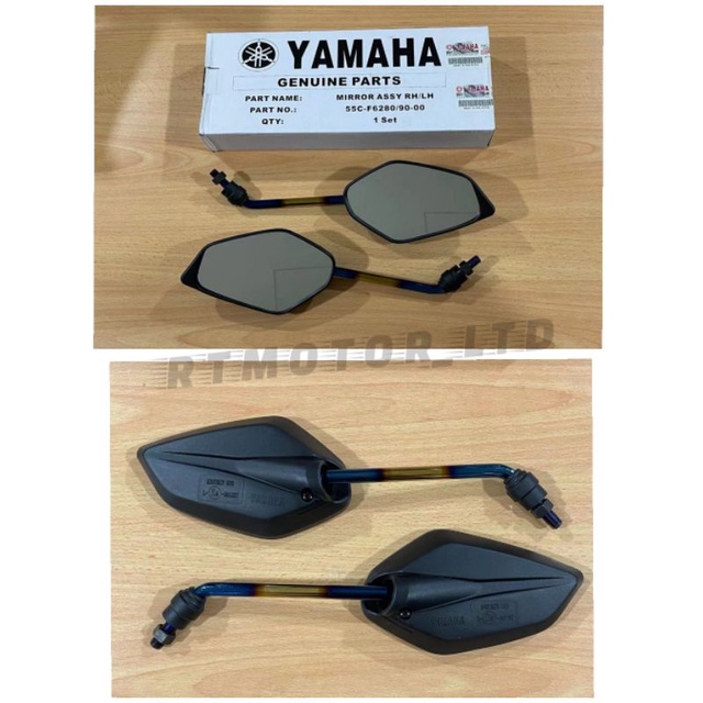 YAMAHA LC135 REAR VIEW SIDE MIRROR TITANIUM LC-135 SIDE MIRROR TITANIUM ...