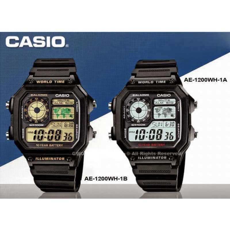 sports watch [Digital Sport] 100% ORIGINAL CASIO AE-1200WH / AE1200WH / AE 1200WH / ~DIGITAL ...