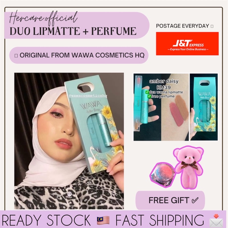 WAWA LIPMATTE AND PERFUME 💯 ORIGINAL FROM WAWA COSMETICS HQ | Shopee ...