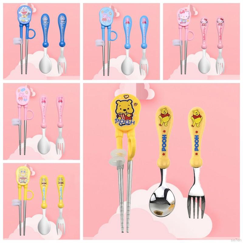 Baby Training Equipment Set Kids Learning Practice Chopsticks Fork ...