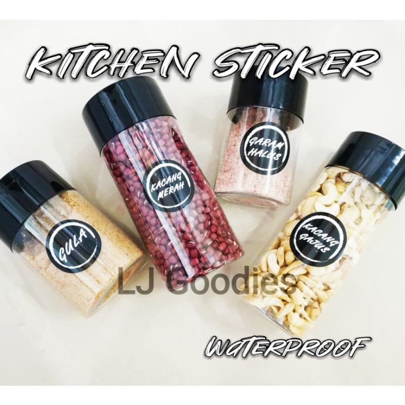 Sticker Dapur Minimalist / Sticker Rempah / Spice Sticker / Kitchen ...