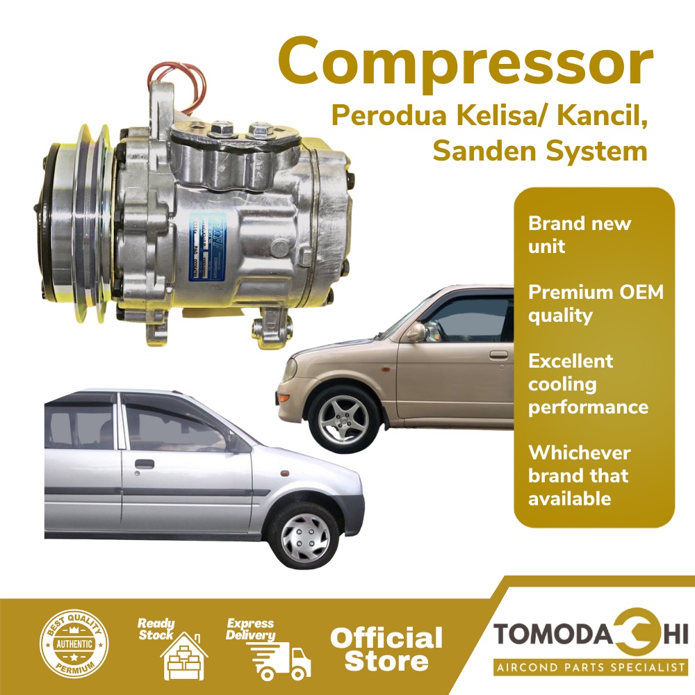 TOMODACHI Car Air Cond Compressor Aircond Perodua Kelisa Kenari Kancil ...