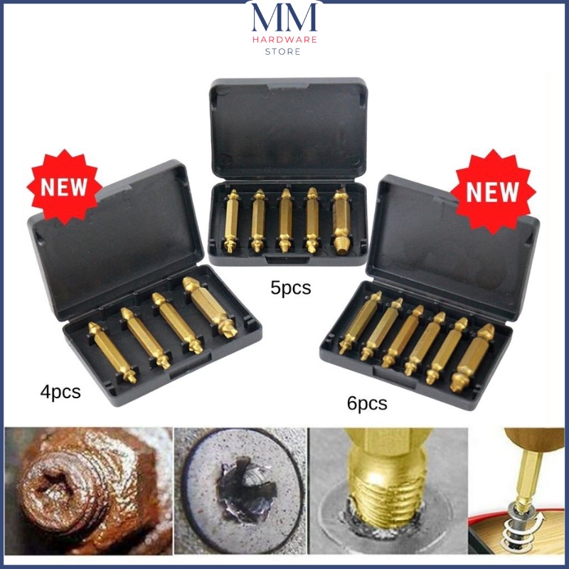 Material Damaged Screw Extractor Drill Bits Guide Set Broken Easy out ...