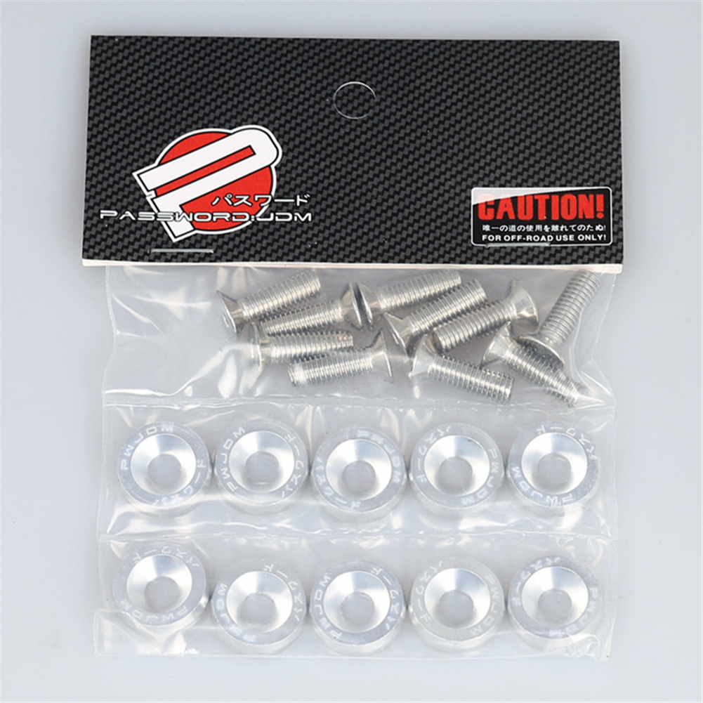 M6 JDM Car Modified Hex Fasteners Fender Washer Bumper Engine Concave ...