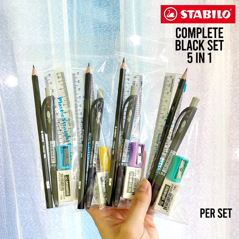 Stabilo Value Pack Blister Transparent Case Complete Exam Set 2B Pencil ...