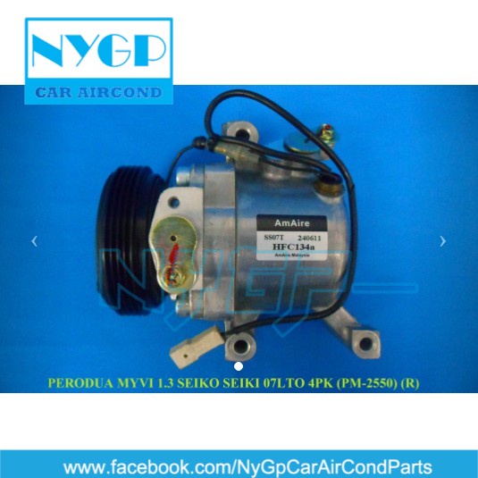 ORIGINAL RECOND PERODUA MYVI 1.3 4PK COMPRESSOR NYGP | Shopee Malaysia