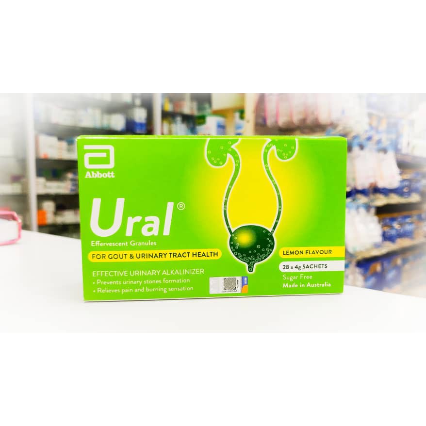Ural (pelawas kencing) Effervescent Granules lemon flavour (28 x 4g ...