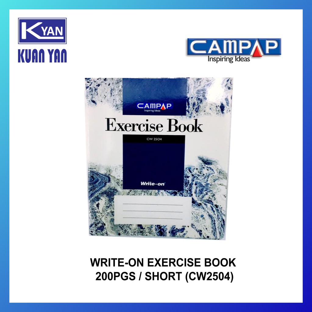 CAMPAP WRITE-ON EXERCISE BOOK / NOTE BOOK 80PGS/100PGS/120PGS/160PGS ...