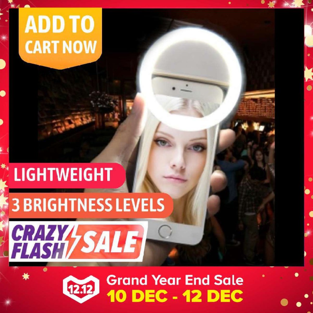 JAPAN STYLE 🇯🇵 36 LED Rechargeable Selfie Ring Light 3 Level Brightness ...
