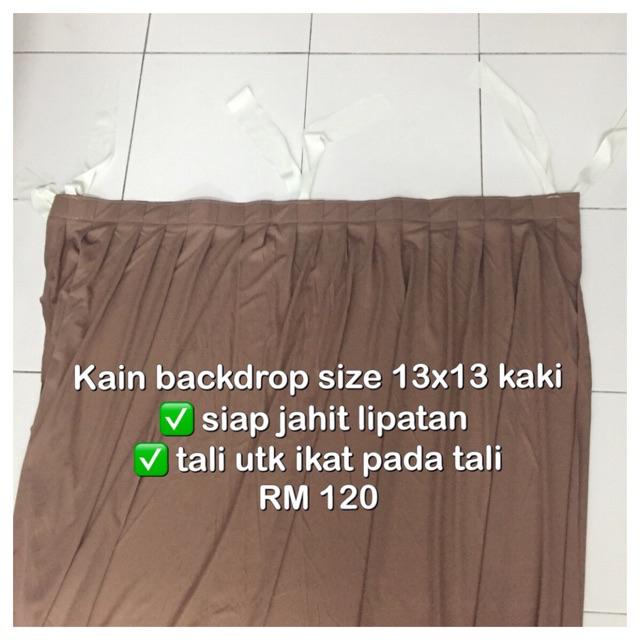 1 Large Piece Kain Backdrop Pelamin Jersey Matte Langsir Wedding Stage ...