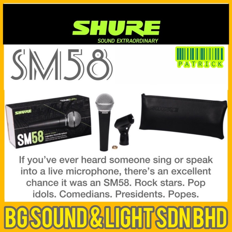 SHURE SM58 Dynamic Vocal Microphone | SM58 | SM-58 | SM-58LC | SM58LC ...